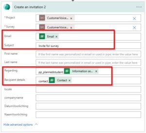 Creating and sending Customer Voice invitations via PowerAutomate ...